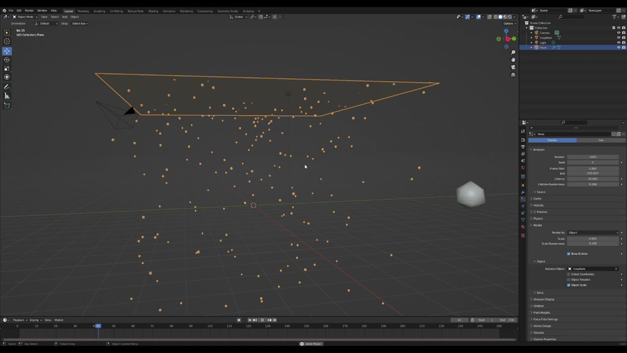 Making (Fast n' Easy) Snow with Particles | Blender 3.0 Tutorial