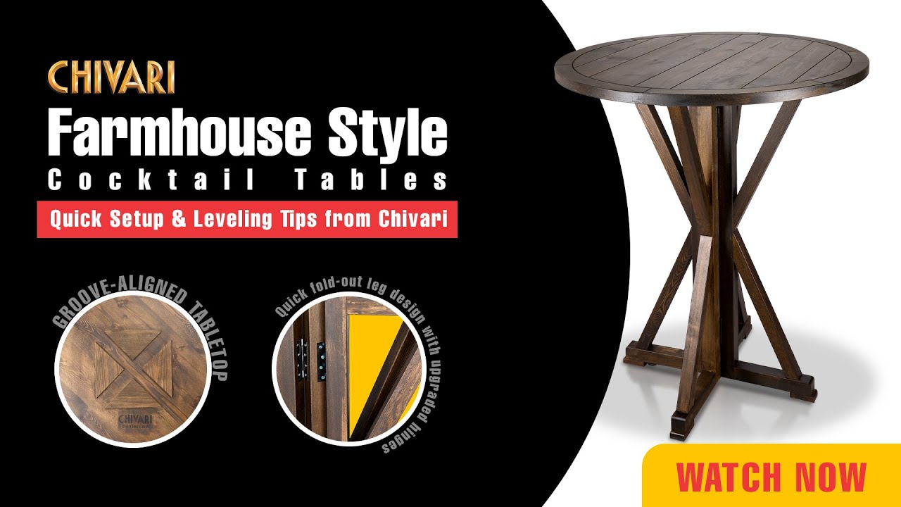 How to Assemble a Farmhouse Style Cocktail Table | Quick Setup & Leveling Tips from Chivari
