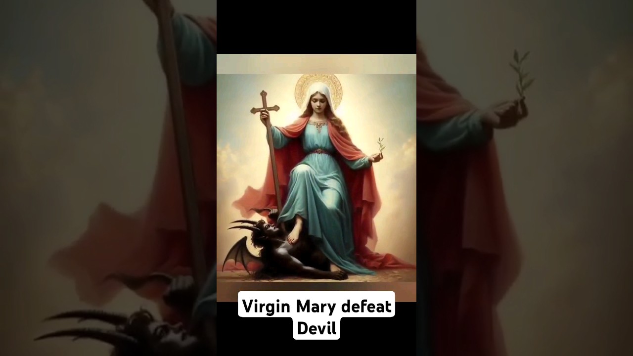 Virgin Mary defeat the Devil🙏 #shorts #jesus #love #trending #viralvideo #music #youtubeshorts #fyp