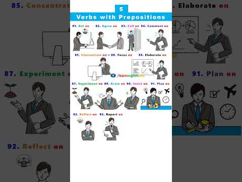 100 Verbs with Prepositions 5 #english #grammar