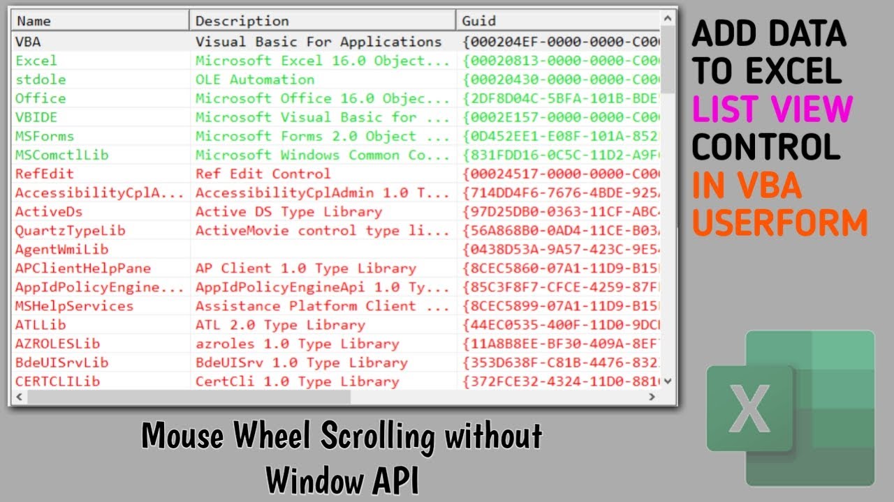 How to add listview to Userform | Add data to listview control | Excel VBA Coding | Excel Userform