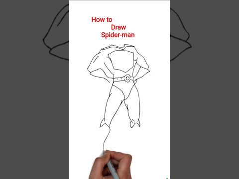 how to draw spider-man step by step #shorts #stepbystep #drawing