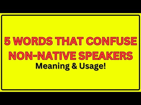 5 Words That Can CONFUSE Non-Native Speakers | English Vocabulary Tips