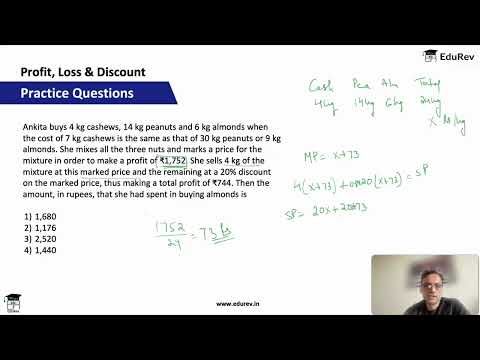 Profit and Loss - 2 Video Lecture - Quantitative Aptitude (Quant) - CAT