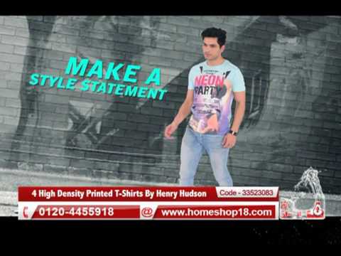Homeshop18.com - T-Shirt Mania: 4 High Density Printed T-Shirts By Henry Hudson