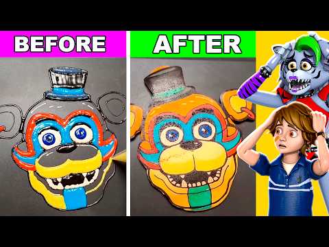MOST INSANE FNAF Pancake ART EVER ! REACT with Roxanne Wolf and Gregory