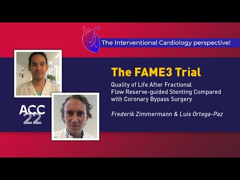 The FAME 3 Trial: quality of life after FFR-guided stenting compared with CABG surgery - ACC 2022