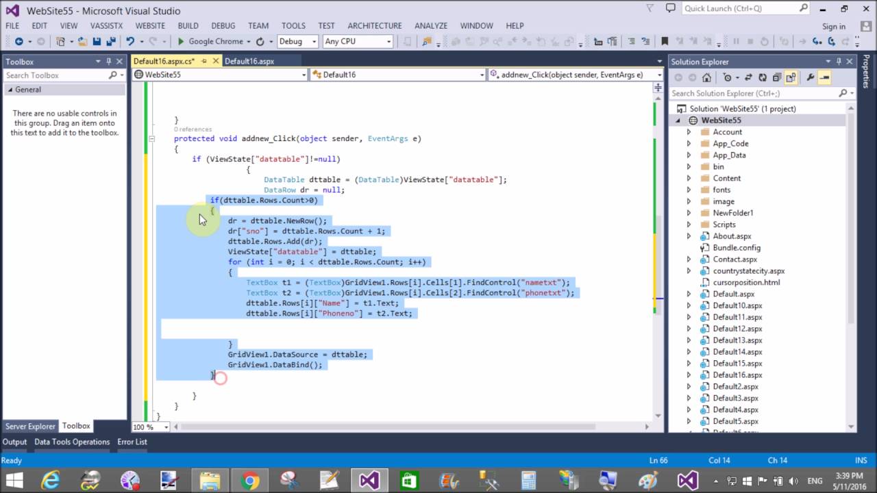 ASP.NET C# Dynamically add rows in gridview PART-2