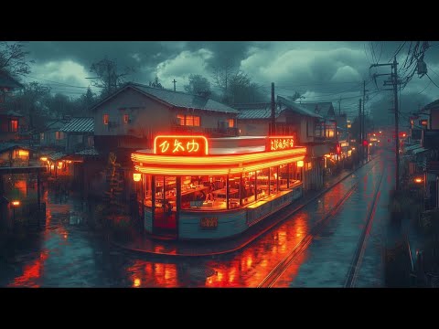 1980s & 90s Lofi Hip Hop Beats ☔ Study Music & Tokyo Town Cafe's ???? Rainy Lofi