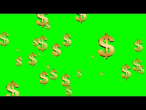 $$$ - Green Screen Animation - Dollar symbol