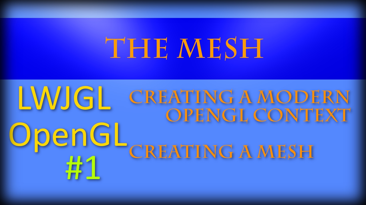 3D Graphics with Java and LWJGL 3: #1: Mesh and Context Creation