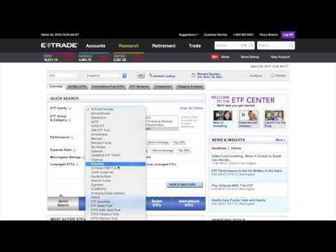What are ETFs (exchange traded funds) and how to buy them with etrade