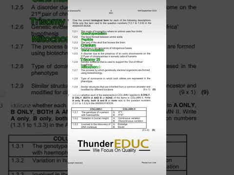 Life sciences grade 12 : biological terms get answered
