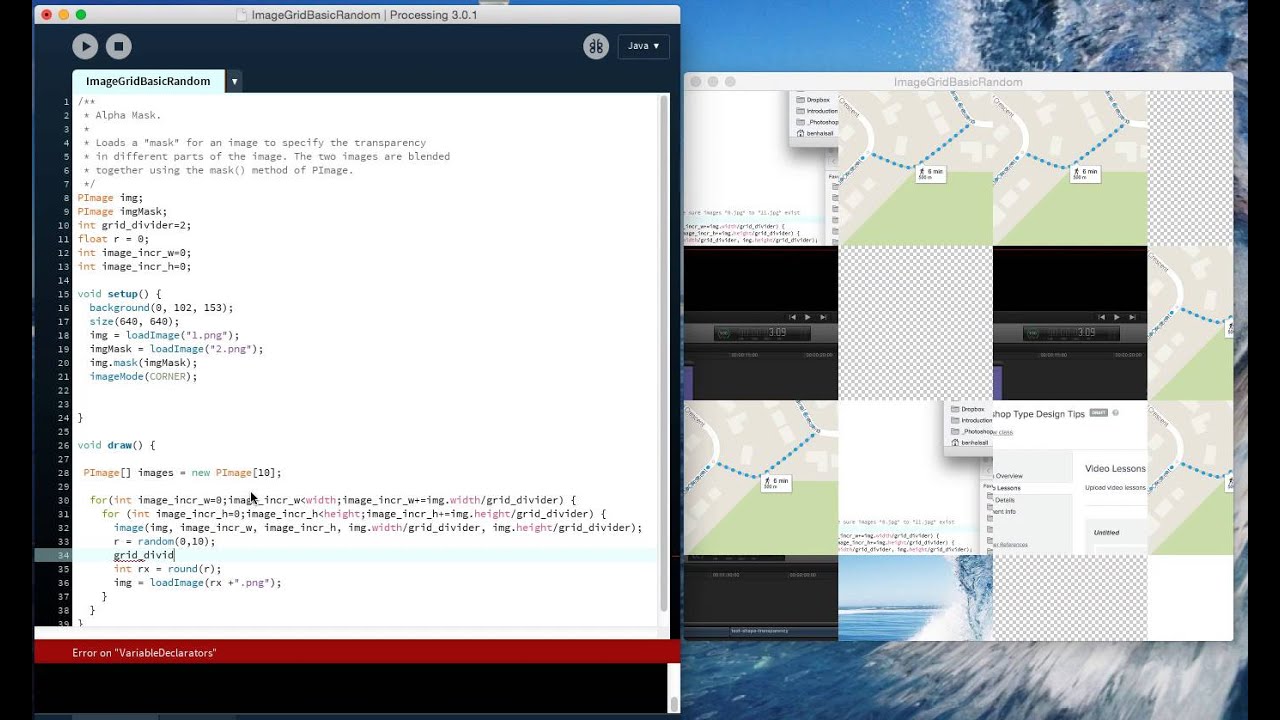 Processing: Randomly Generated Grid of Images