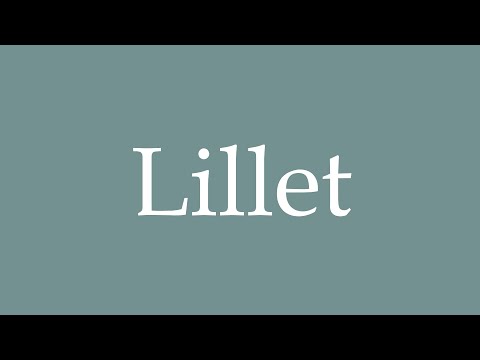 How to Pronounce ''Lillet'' Correctly in French