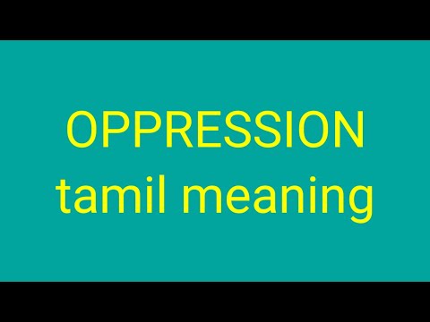 OPPRESSION tamil meaning/sasikumar