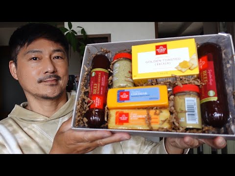 Trying Hickory Farms Sausage and Cheeses from the US