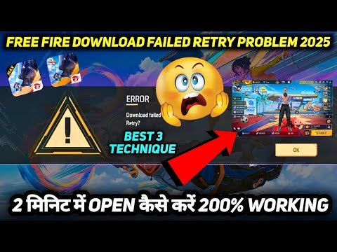 Free Fire Max Error Download Failed Retry | Error Download Failed Retry Problem Solve Trick In 2025