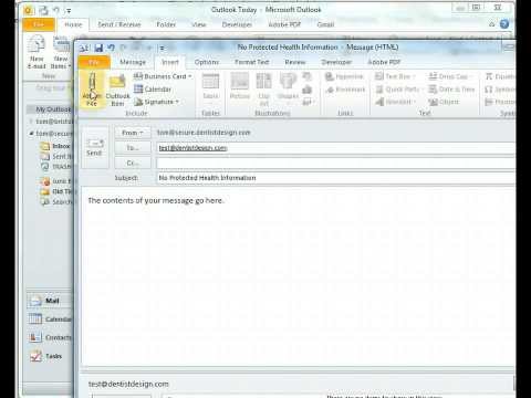 Sending Secure Email in Outlook