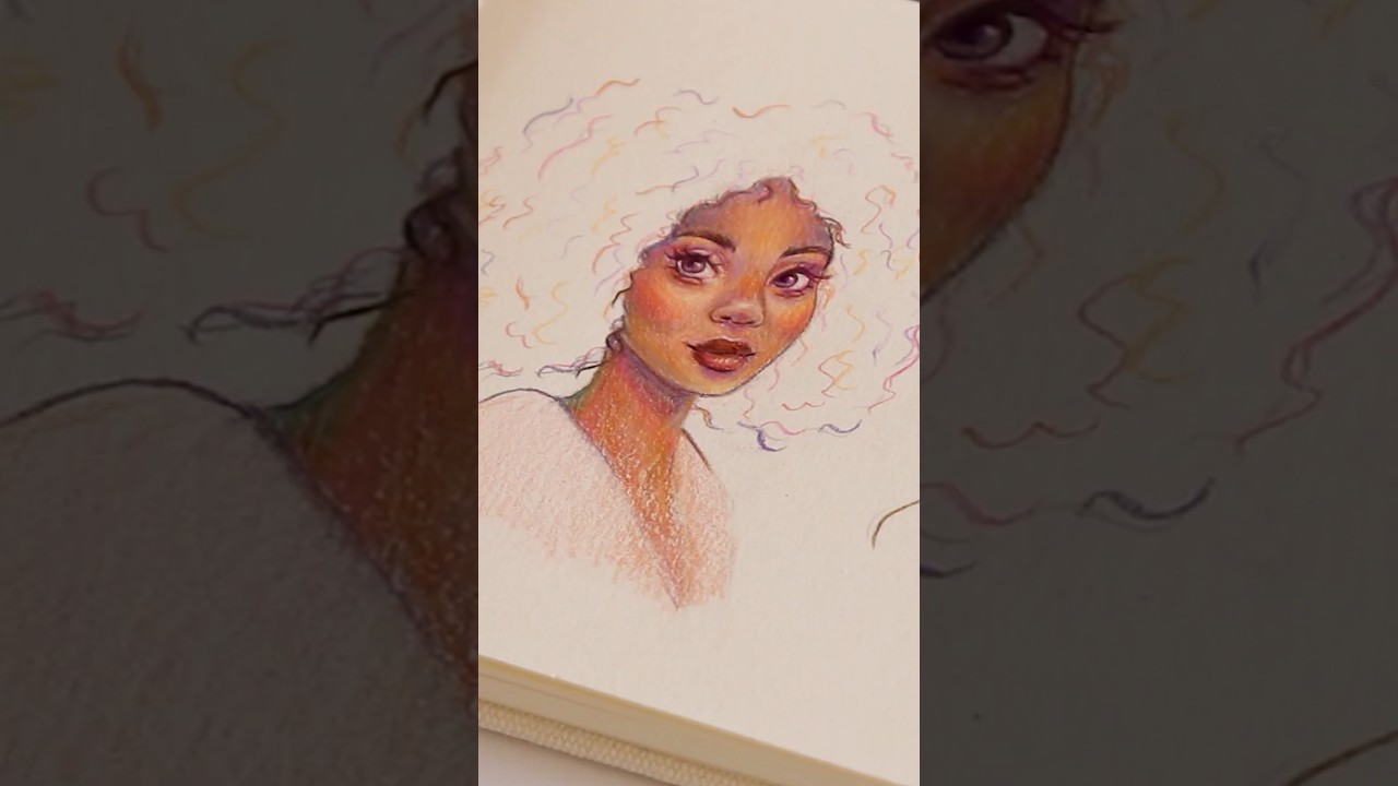 Colored pencil portrait study ✍️✨ #coloredpencils #portraitdrawing #lapicesdecolores #prismacolor