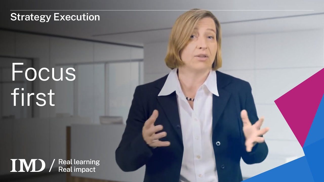 IMD's Strategy Execution: Focus first