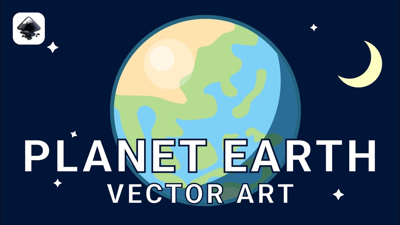 Inkscape Tutorial - Planet Earth Illustration