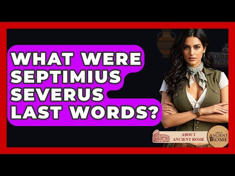 What Were Septimius Severus Last Words? - All About Rome