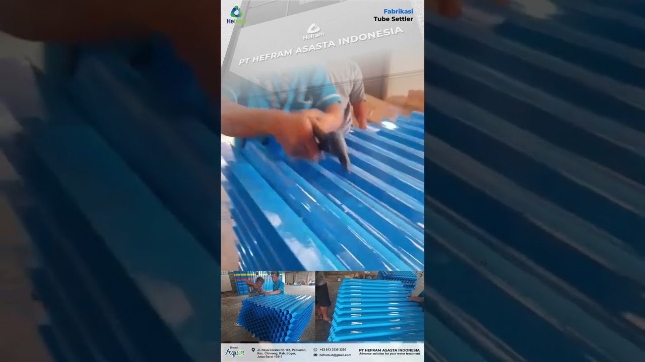 Proses Fabrikasi Tube Settler, Instalasi Air Bersih & WTP