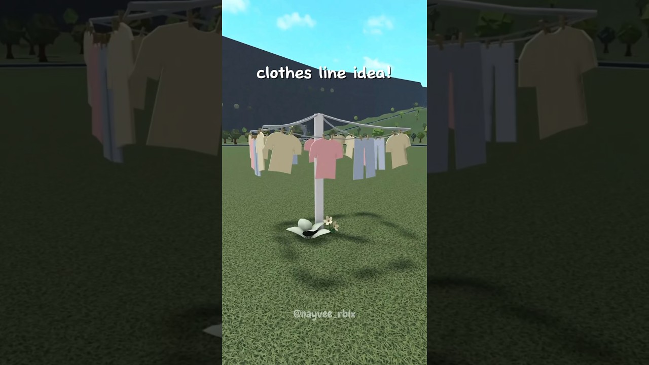 🧦 ~ || clothes line idea! 🧢 || #roblox #bloxburg #nayvee_rblx #bloxburgbuild