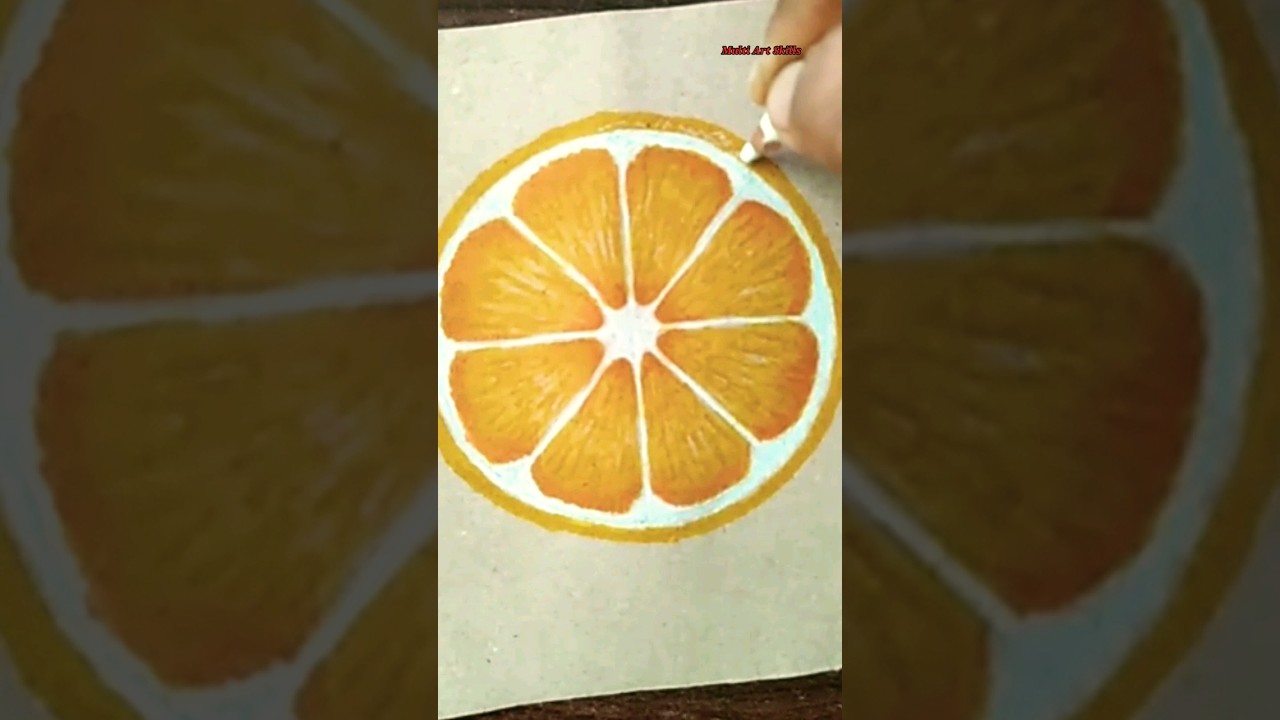 Lemon Slice Drawing with Alcohol Marker| Easy Drawing | Art Tutorial #Shorts