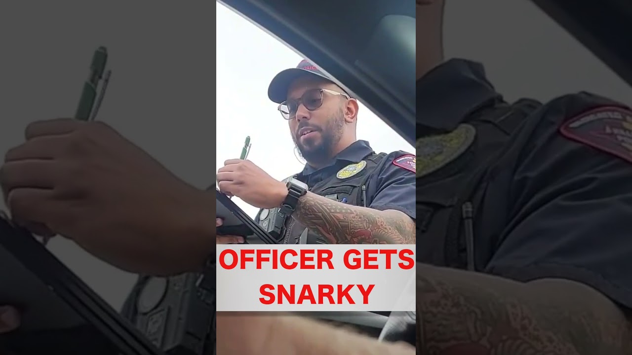 Cop Gets Attitude During Traffic Stop!