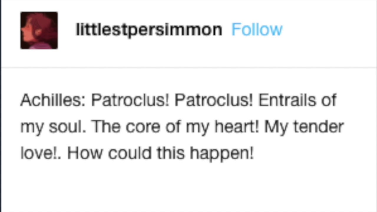 reading some of my favorite tumblr posts under the iliad tag