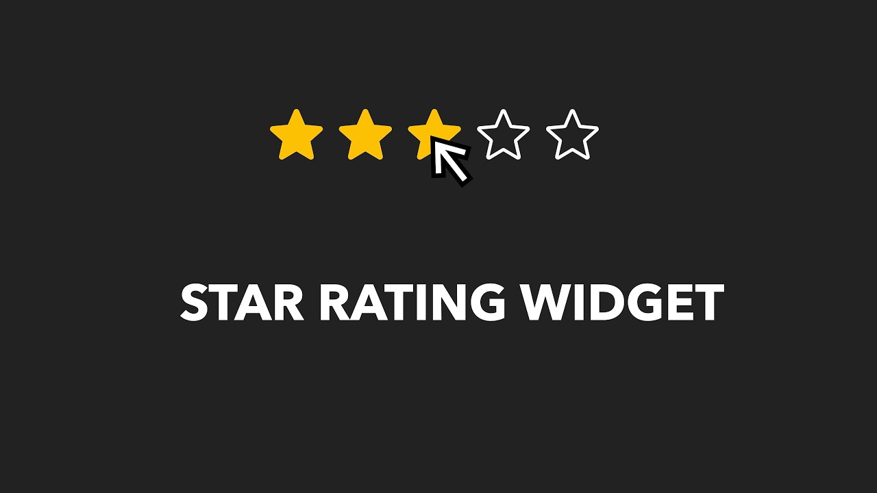 Star Rating Widget | Javascript Machine Coding Question 🚀