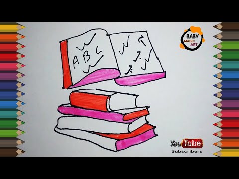 How To Draw A Open Book Step By Step // Easy Drawing Of Open Book