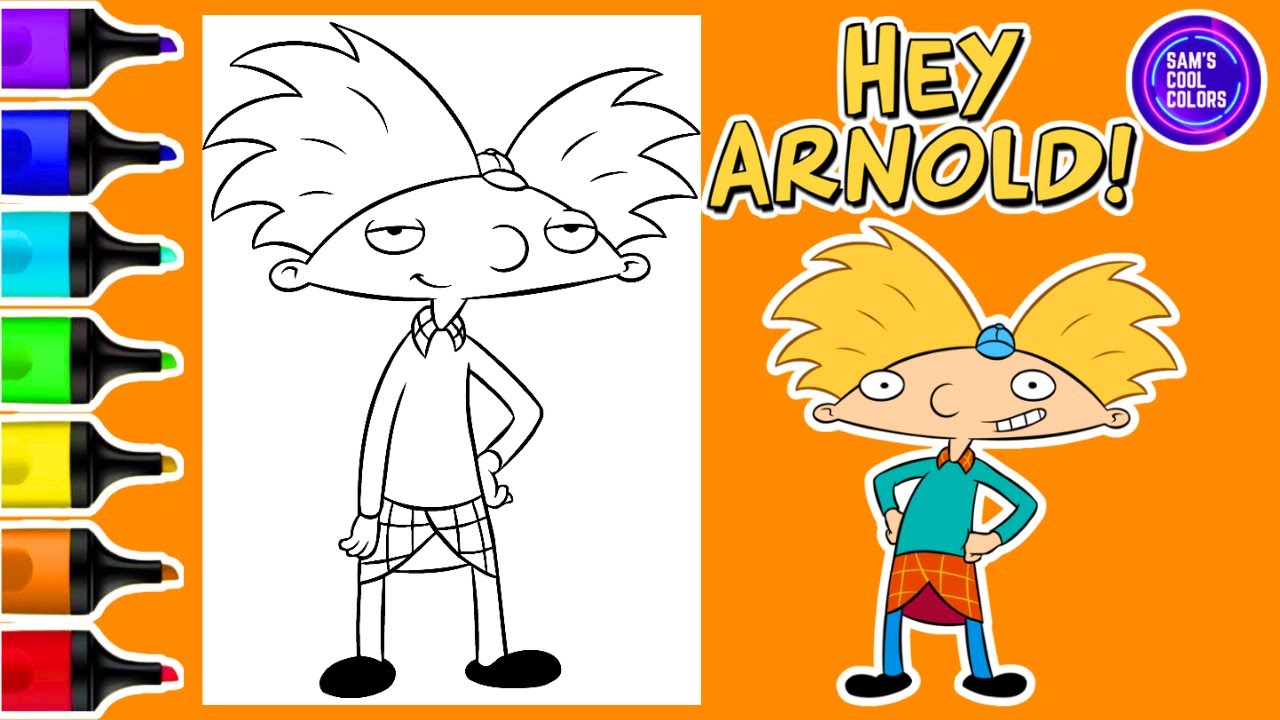 Coloring Arnold Shortman | Hey Arnold! Coloring Book Page Markers