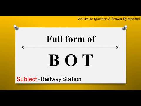 BOT ka full form | Full form of BOT in English | Subject - Railway Station