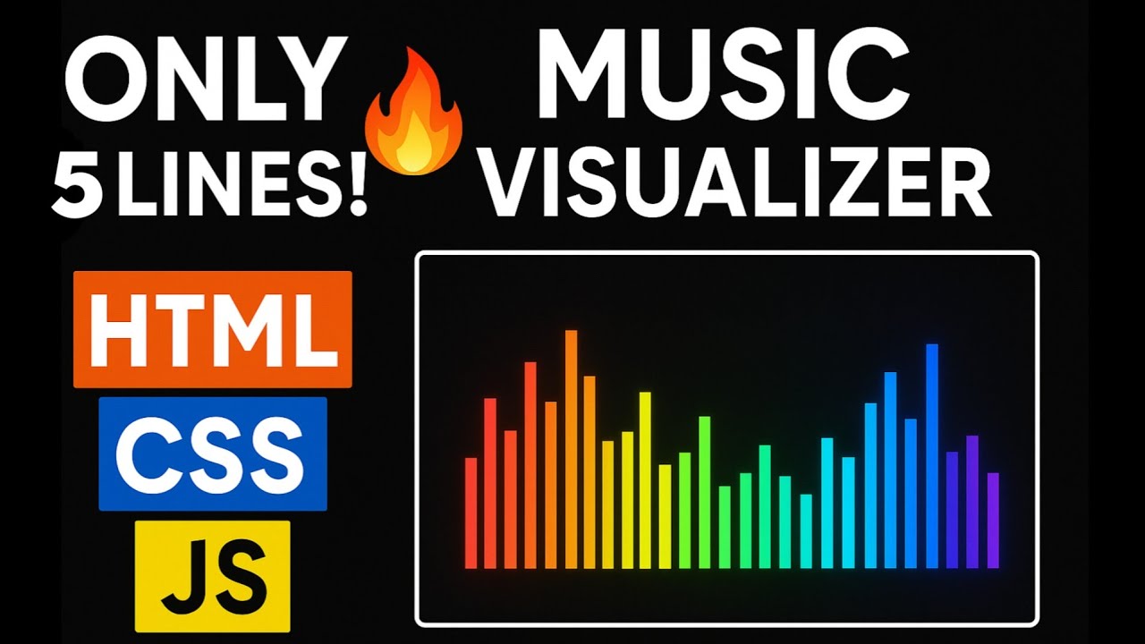 Vibe Coding: Music Visualizer in HTML CSS JavaScript in 5 EASY Steps 🎧 | Canvas + Audio API