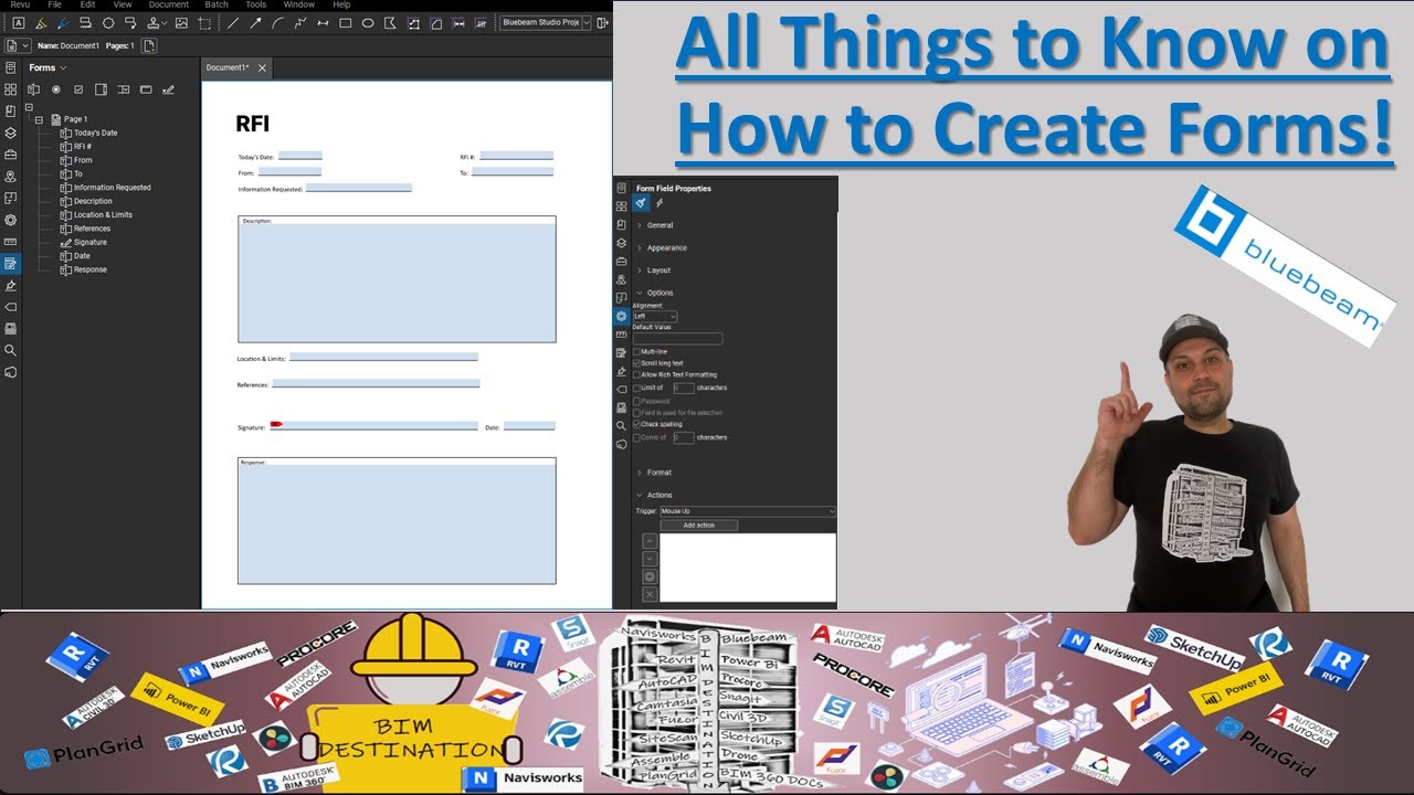 Bluebeam Revu Form Fields Tutorial | Make Smart PDFs with Automation (Extreme Version) | BIM-VDC