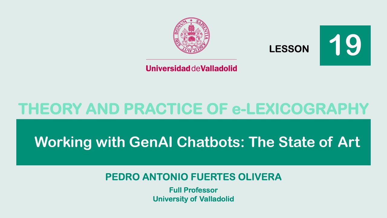 WORKING WITH GENERATIVE AI CHATBOTS IN LEXICOGRAPHY: THE CURRENT STATE OF ART | e-LEXICOGRAPHY 19