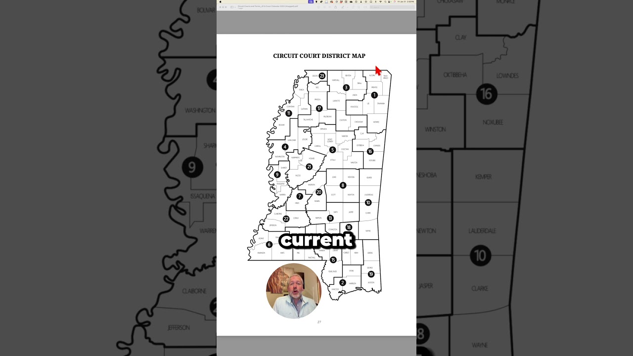 Mississippi Judicial Redistricting -  The Current Map