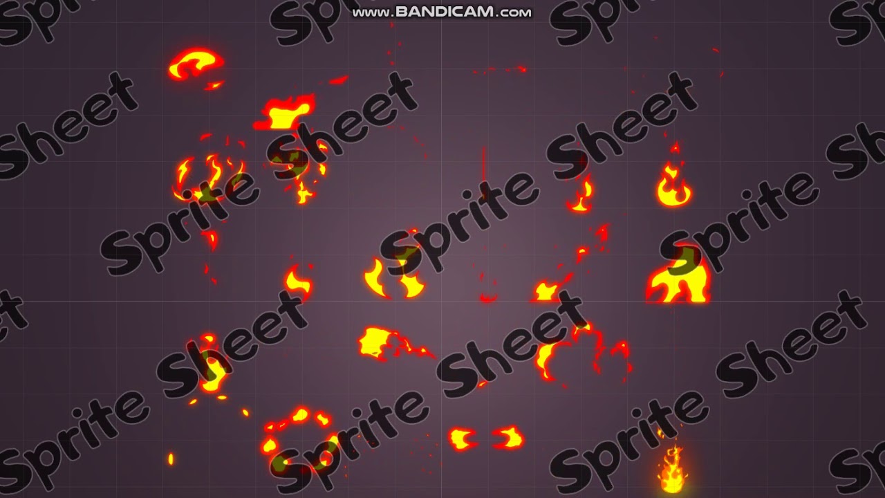 2d Cartoon Fire Effects Sprite Sheet