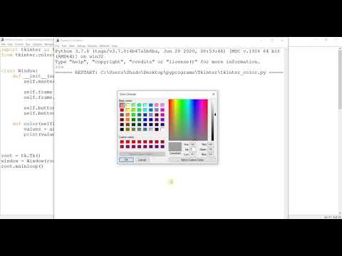 Tkinter Tutorial - Picking a color with the Tkinter Color Chooser