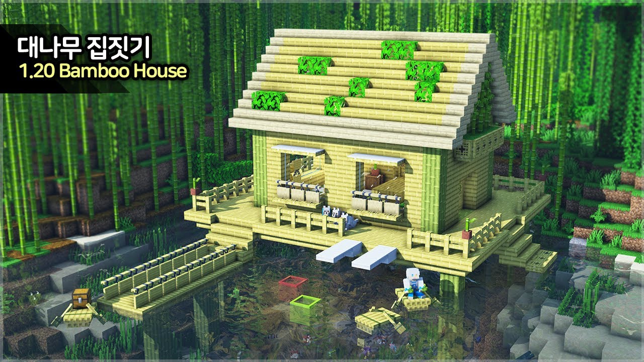 ⛏️ Minecraft Tutorial :: 🌴 How to build a Bamboo Survival House - [마인 ...