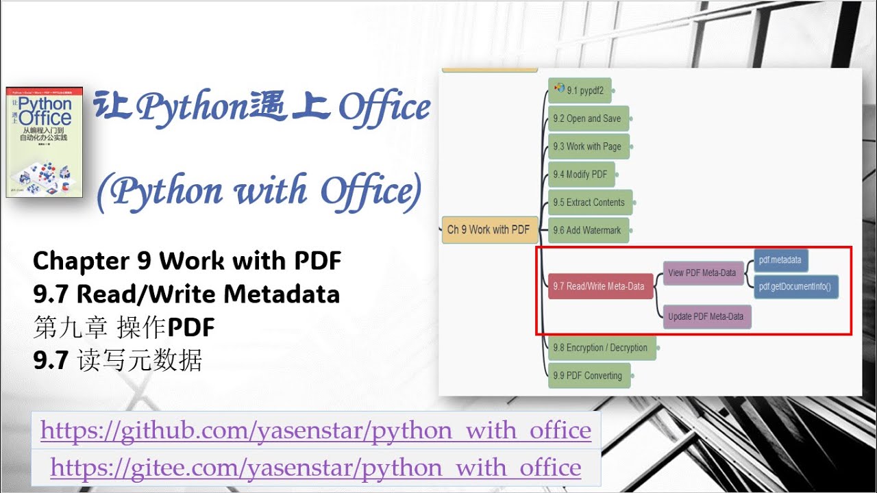 Python with Office 086 - Work with PDF - 9-7 pdf metadata 读写PDF元数据