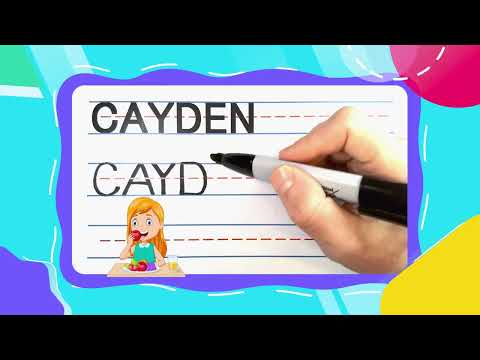 How To Write CAYDEN | Write With Me! -- FOR KIDS