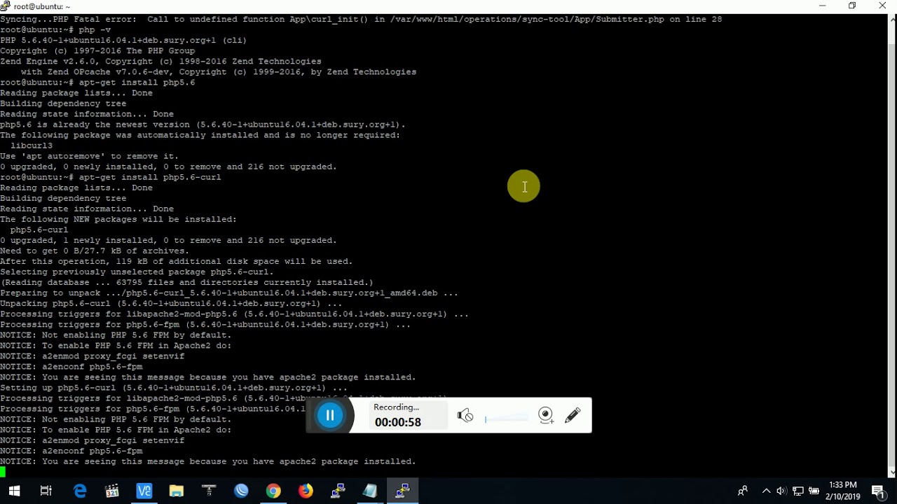 Call to undefined function curl_init().