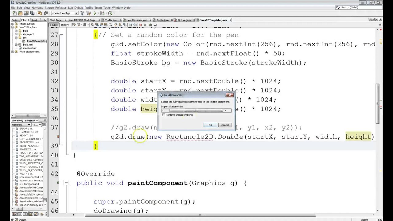 Java 2D 3: Drawing Rectangles