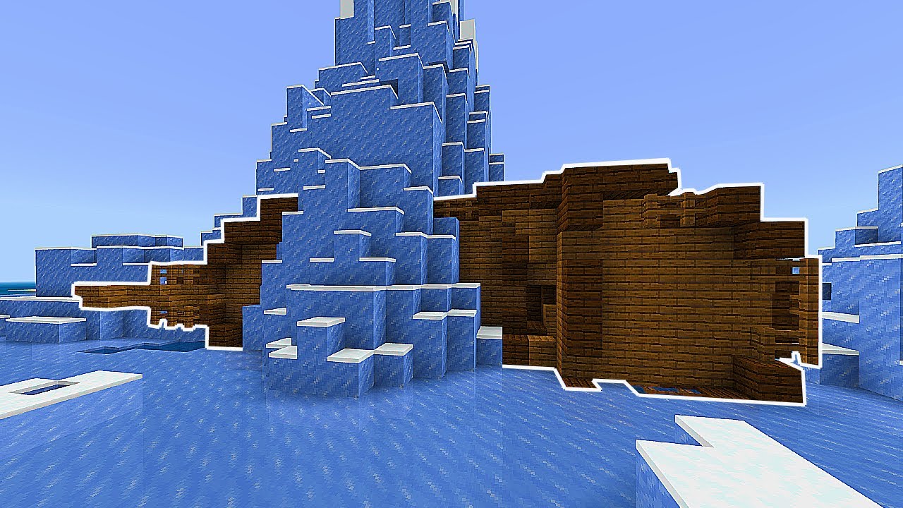 This Seed Has A Shipwreck Inside A IceBerg! Minecraft Bedrock MCPE,PS4,Xbox,Windows10,Switch
