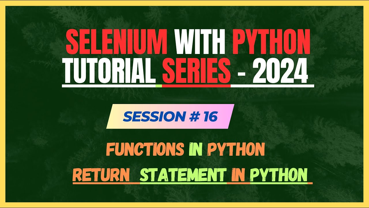 16. Function in Python | How Function works | Return statement | Python Tutorial for Beginners
