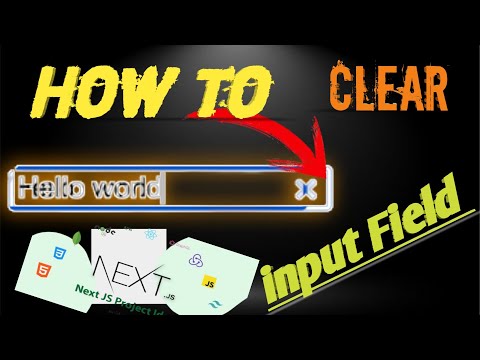 How to clear input field || how to clear search bar || clear input field on button click || OnClick